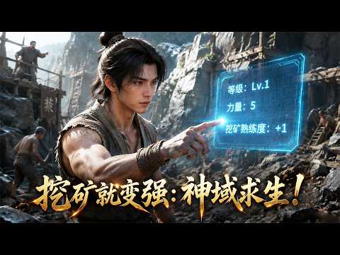【漫剧全集】打金人被困神域游戏，沦为矿奴！却能看见属性面板，靠挖矿升级，从底层逆袭成武道强者！