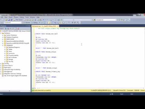 Sql Constraints (Kısıtlamalar) - YouTube