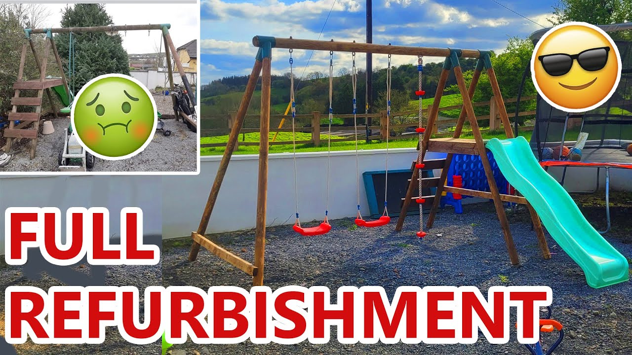 Swing Set, Slide and See Saw Full Restoration, Refurbishment and ...