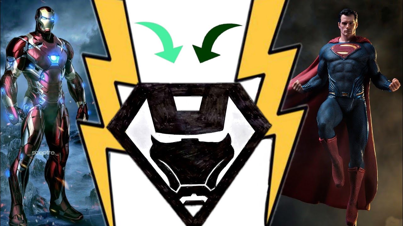 Iron Man + Superman Logo Fusion Drawing Challenge | How to draw Super ...