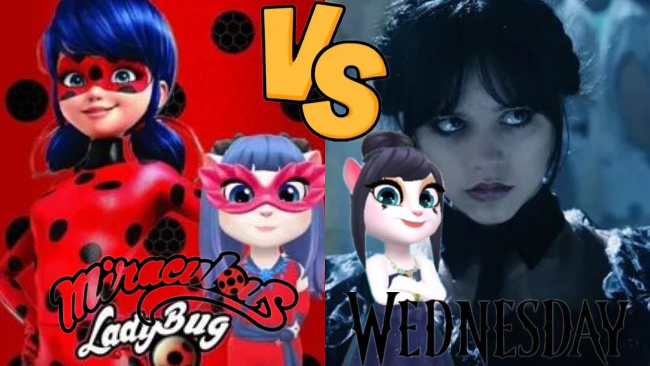 who Will Prevail Wednesday Addams Vs Miraculous Ladybug My Talking ...