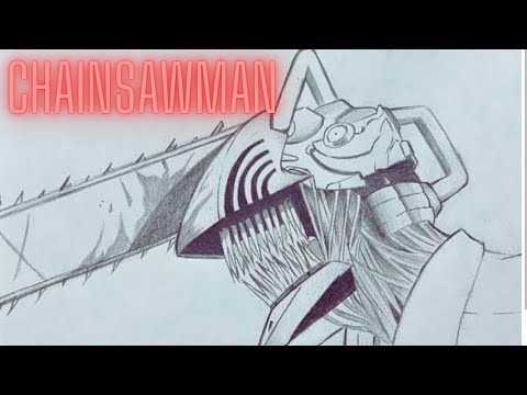 How to draw chainsawman within 5 minutes/ How to draw chainsawman ...
