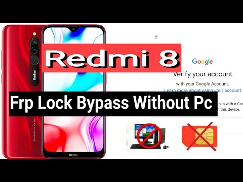 REDMI 8 FRP Bypass REDMI 8 Google Account Lock Bypass Without Pc - YouTube