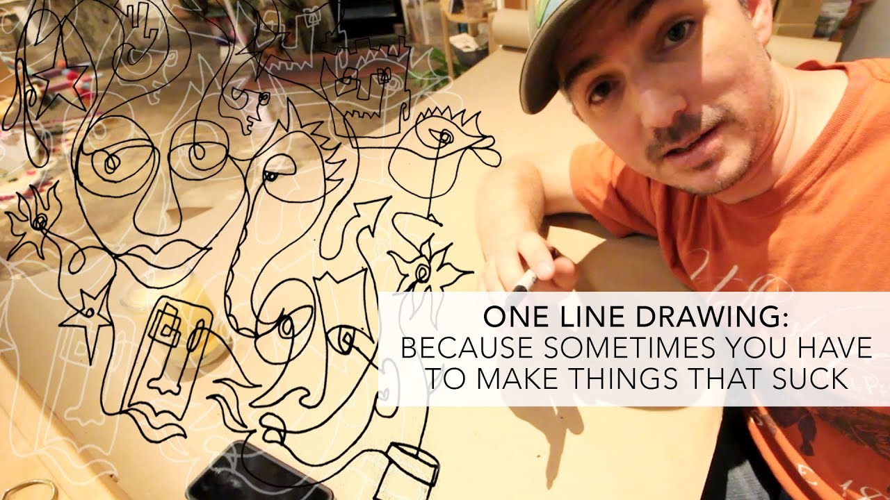 Sharpie Art: One Line Drawing - YouTube