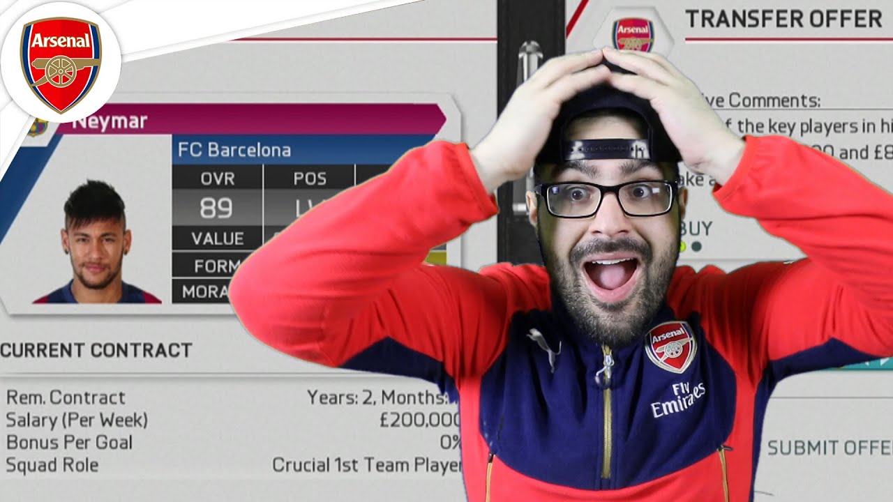 MASSIVE TRANSFER!! NEYMAR TO ARSENAL! - Arsenal Career Mode FIFA 16 #05 ...