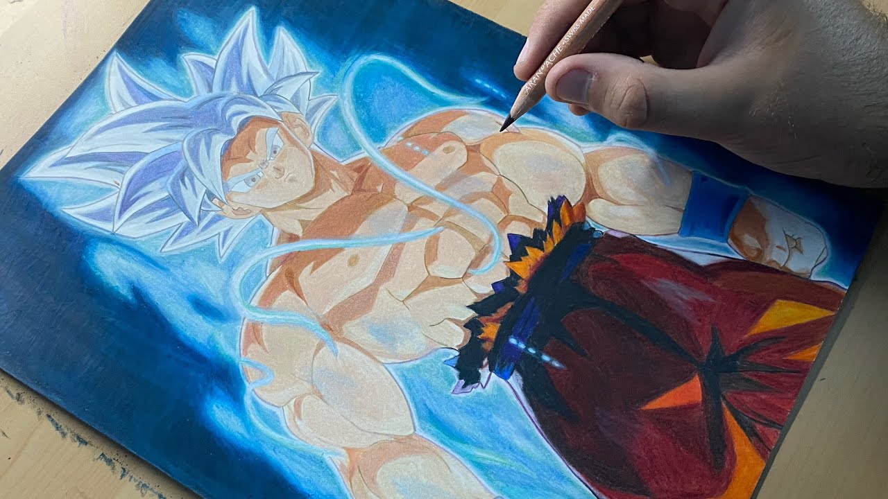 Drawing Ultra Instinct Goku - Dragon Ball Super - YouTube