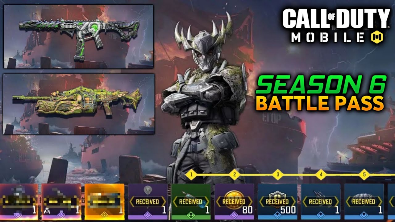 Season 6 Battle Pass All Rewards Leak Codm || Season 6 Cod Mobile 2023 ...