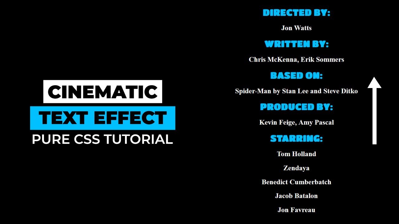 CSS Cinematic Text Animation | CSS Text Effects - YouTube