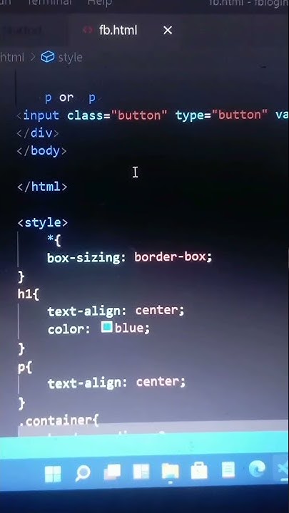 How to create Facebook login page using html and css #code #webdev # ...