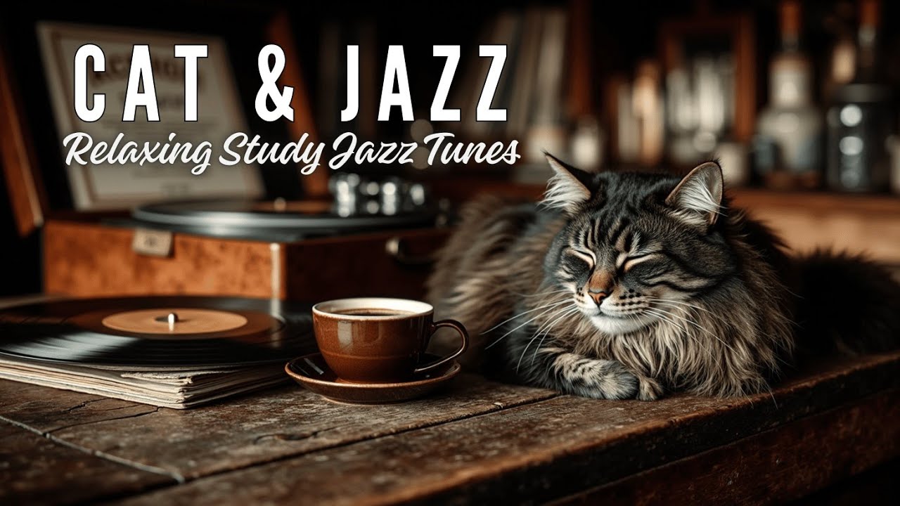 Cozy Jazz & Cat Music for Deep Focus ~ Cafe Ambiance | Relaxing Study ...