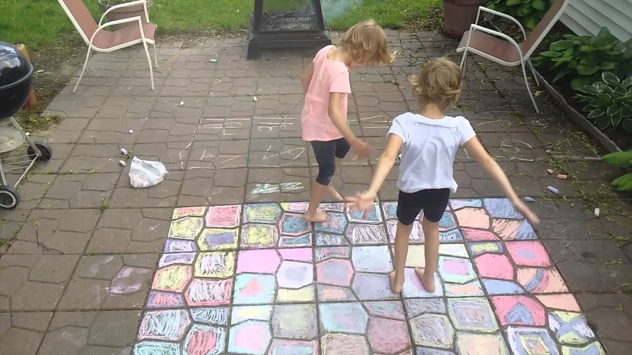 Chalk board dance floor - YouTube