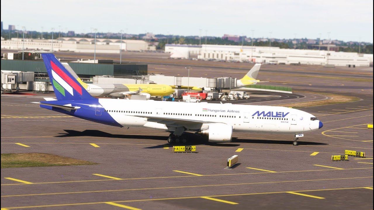 when the Hungarian Airlines Malev Boeing 777 plane landed and flew ...