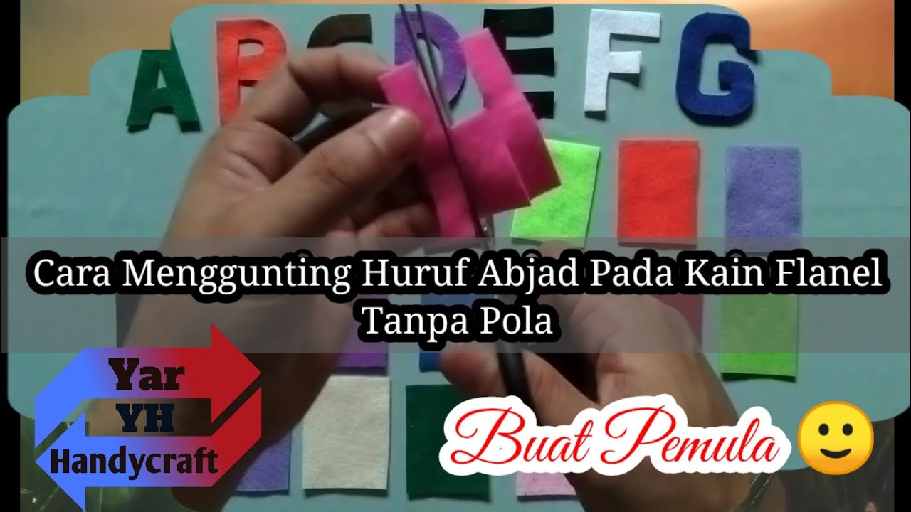 HOW TO CUTS ALPHABET LETTERS ON FLANNEL FABRIC WITHOUT A PATTERN - YouTube