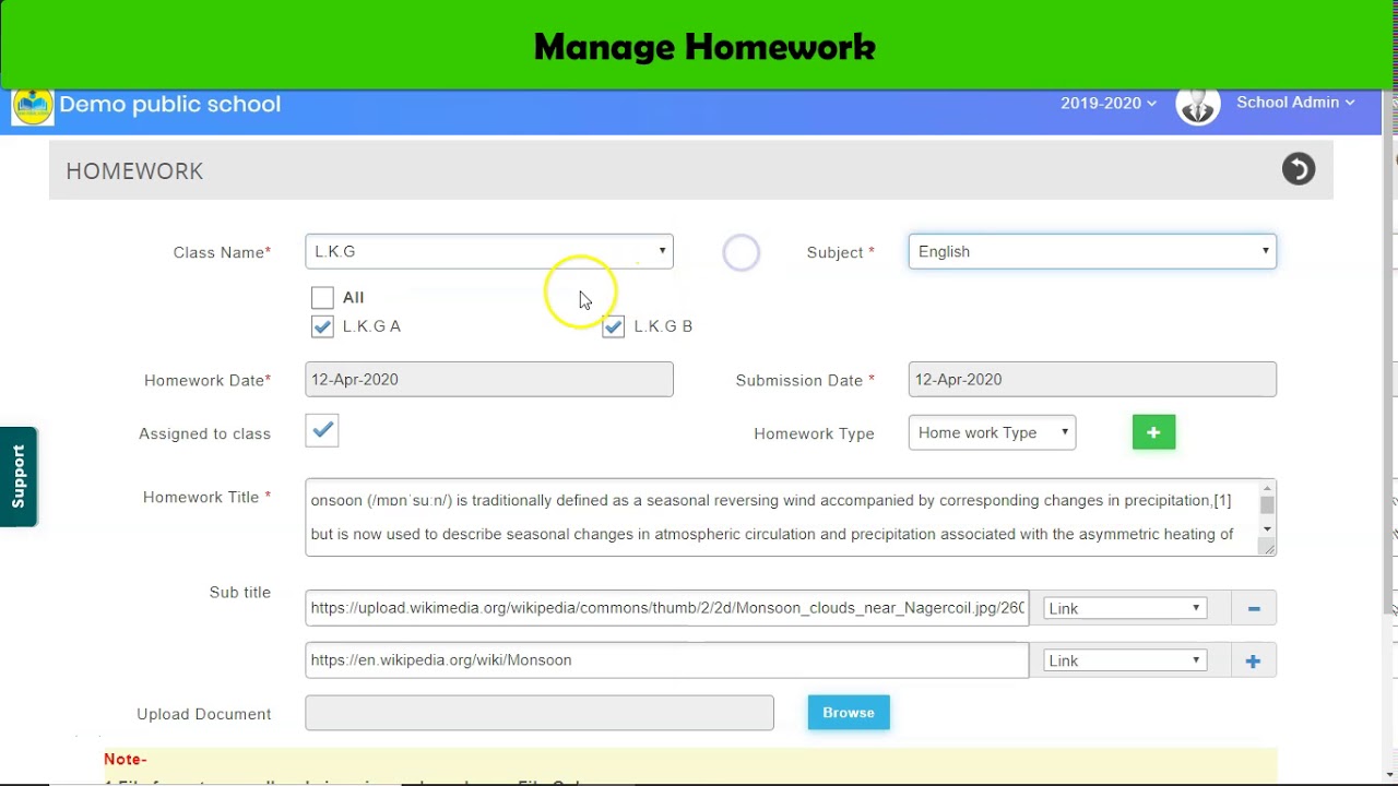 Homework - Manage a homework, Assign homework to students - YouTube