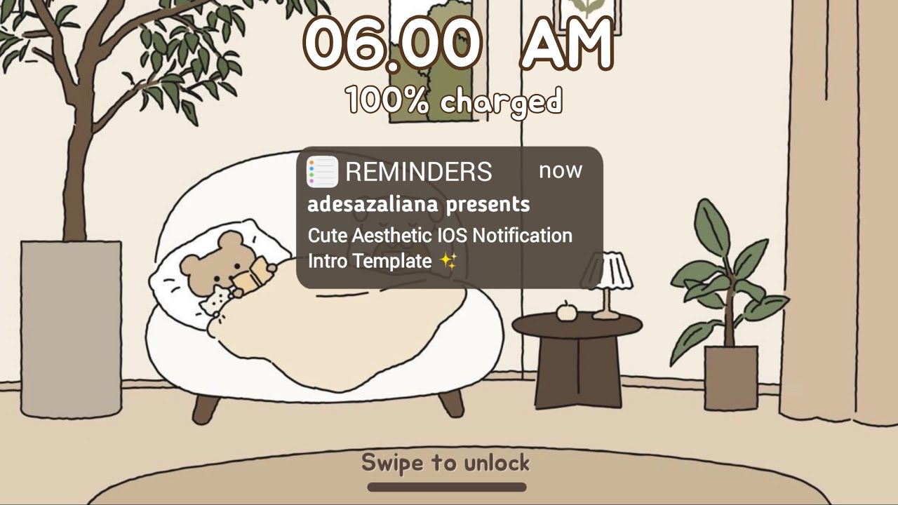 Part 1 Intro Template || Cute Aesthetic IOS Notification & Passcode ...