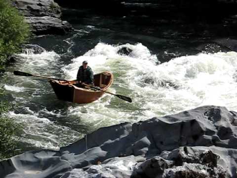 black bar rapids on the rouge river in a wooden boat - YouTube