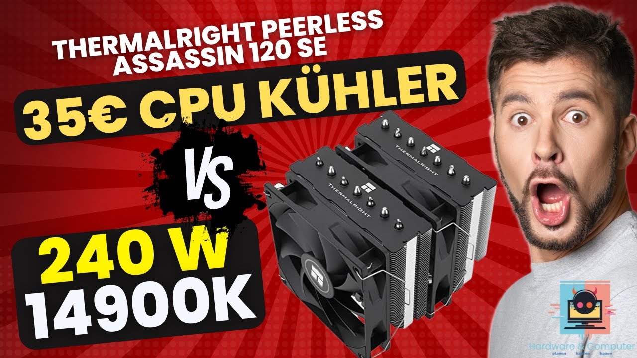 35€ CPU Luft Kühler vs Intel i9 14900K - YouTube