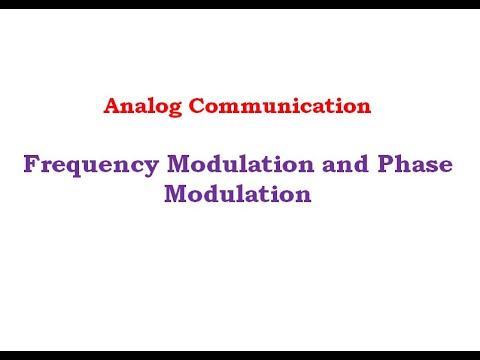 Frequency modulation and phase modulation - YouTube