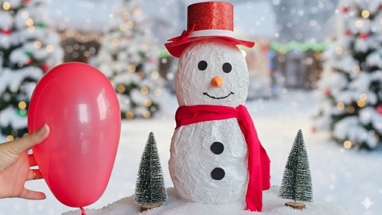 Como fazer BONECO DE NEVE simples e barato diy ideias de decoração de ...