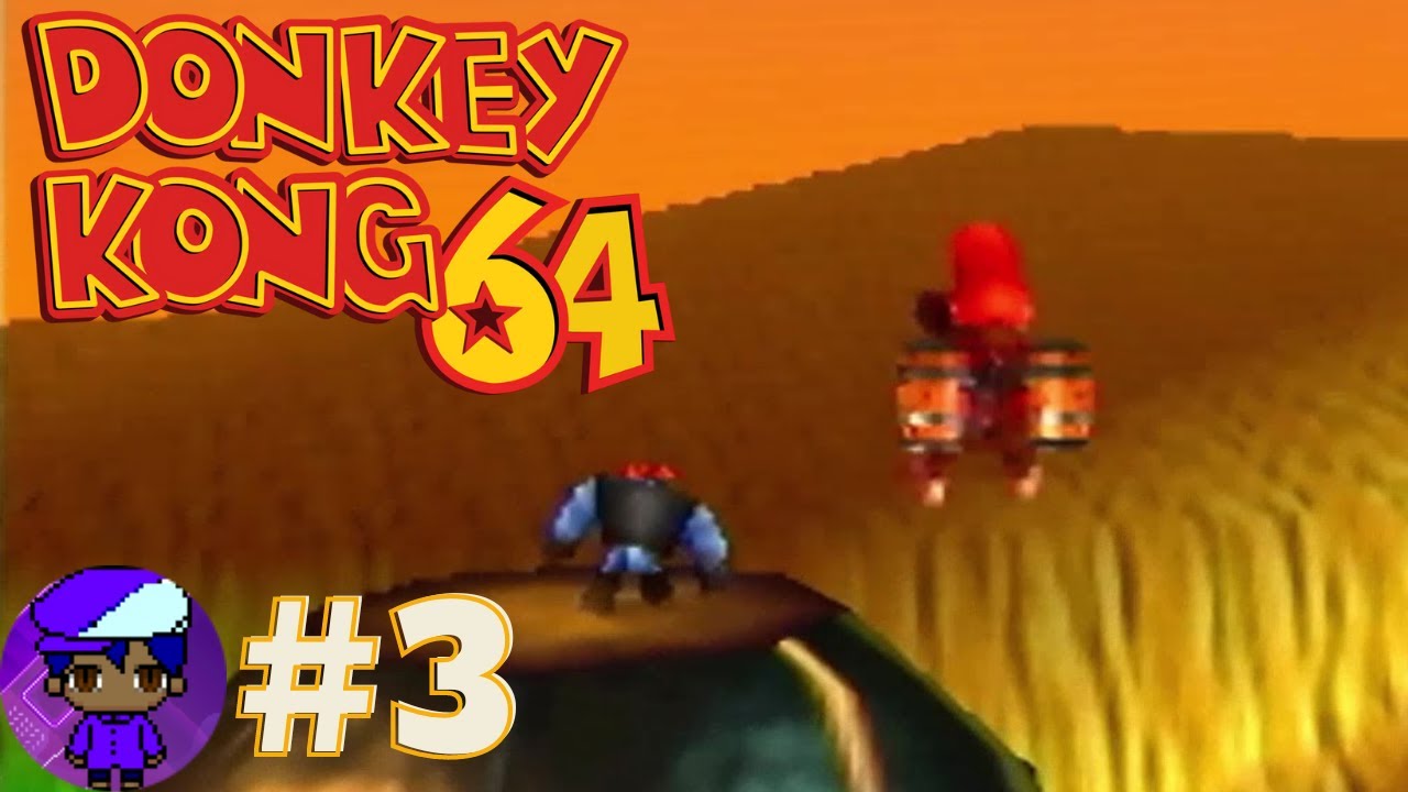 Donkey Kong 64 Let's Play - Part 3 - Diddy's New Ride in Sandy Areas! - YouTube