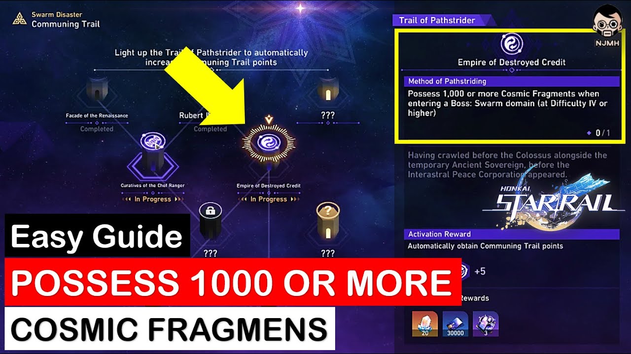 Possess 1000 or more Cosmic Fragments when entering a Boss: Swarm ...