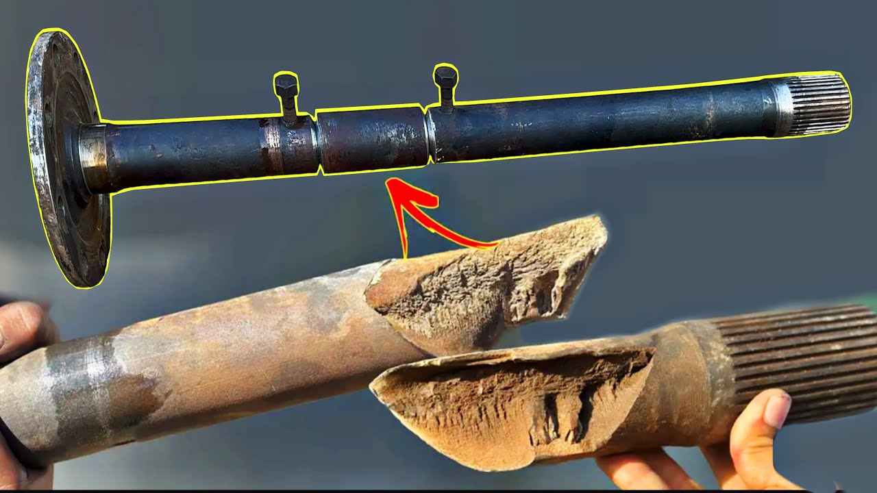 How To Repair A Broken Rear Wheel Axle of a Truck Trailer Due To Heavy ...
