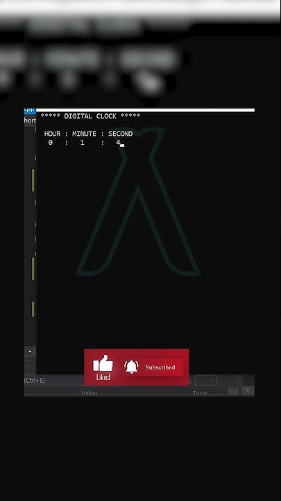 58 - Cpp | Digital Clock Project in C++ Programming | Digital Clock by C++ #shorts - YouTube