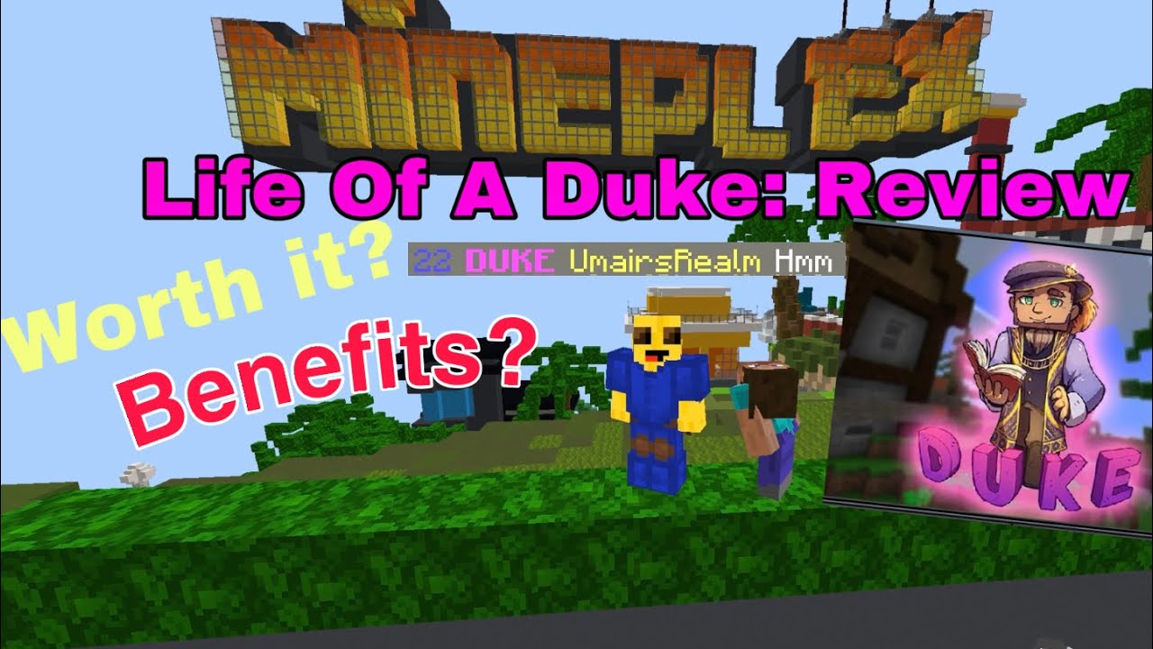 LIFE of a DUKE in MCPE MINEPLEX (Minecraft PE RANK REVIEW) BENEFITS ...