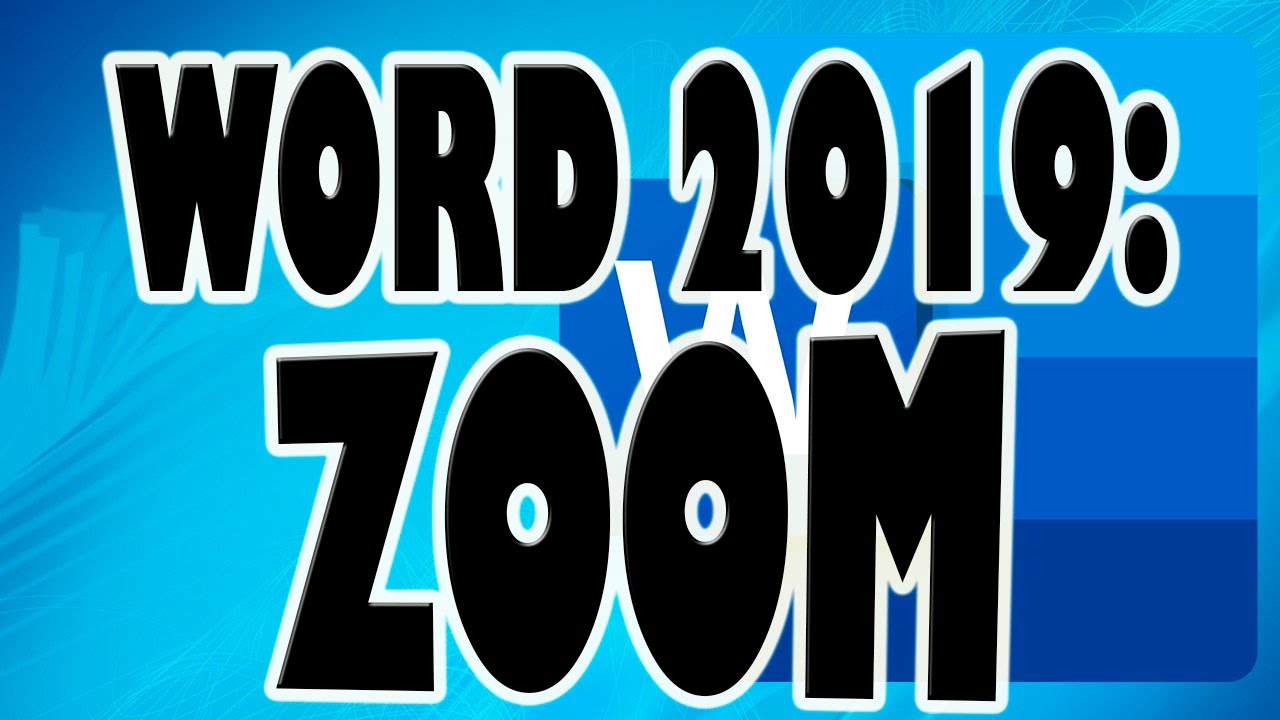 WORD 2019: Modos de Visualización y Zoom en Word. - YouTube