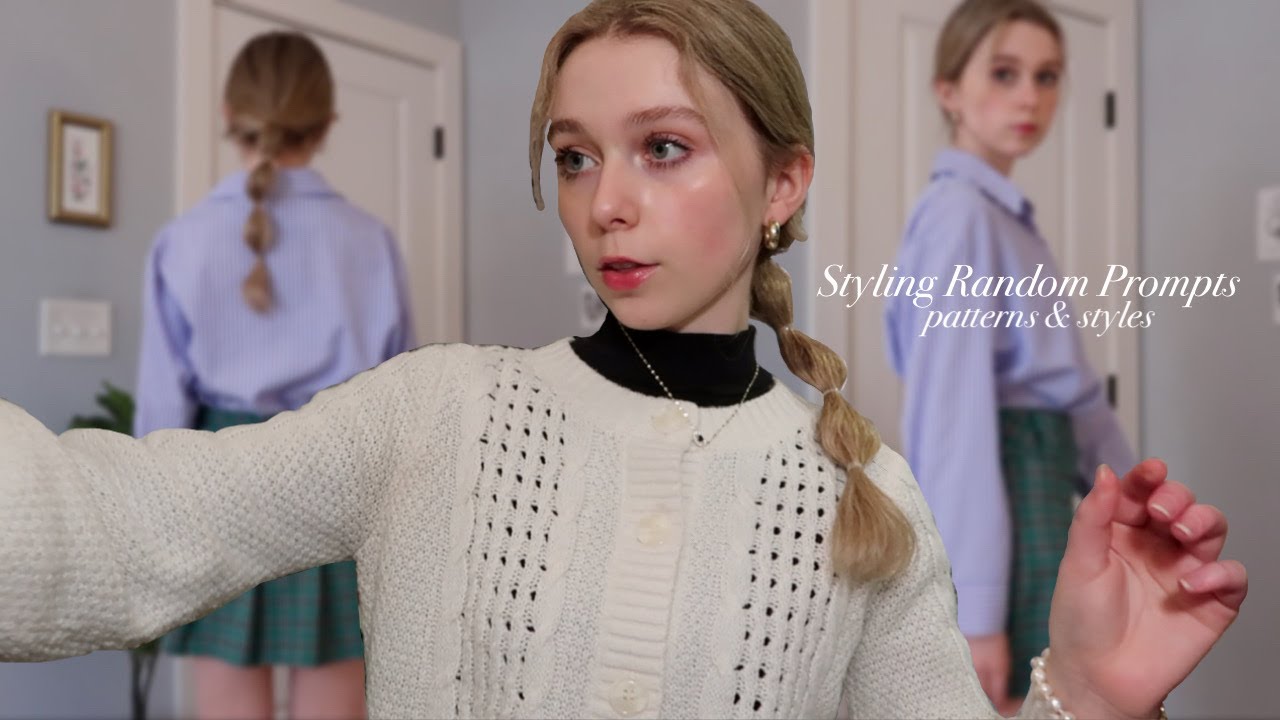 FASHION CHALLENGE: styling random prompts with things from my closet - YouTube