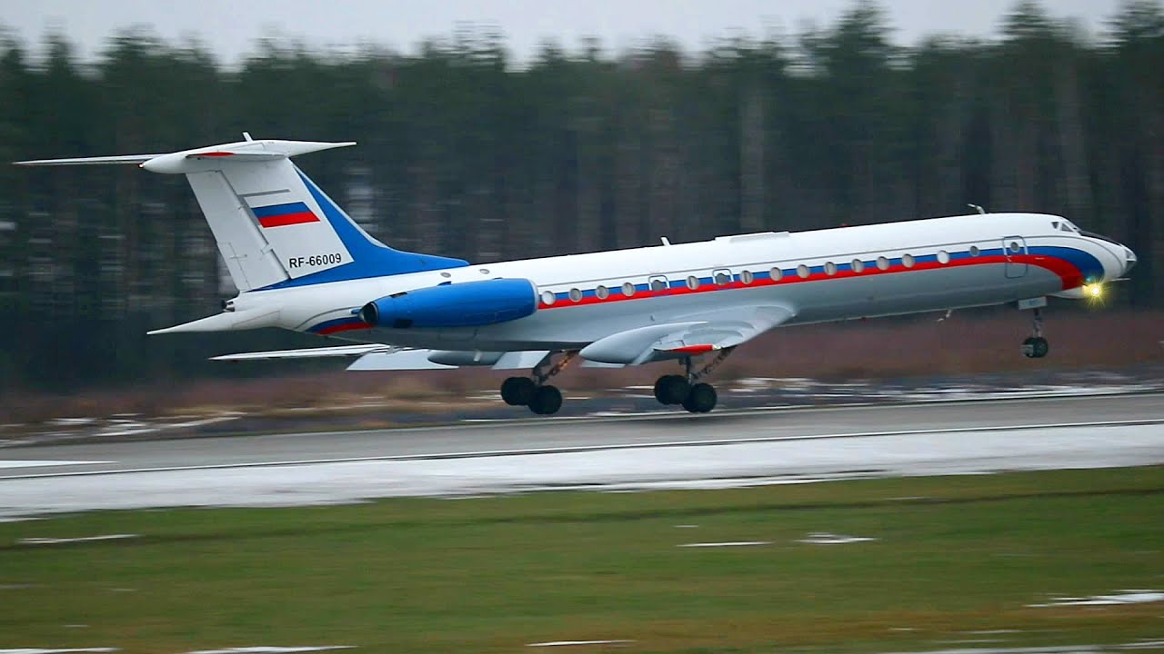 Tu-134AK RF-66009. Loud landing of Tupolev Tu-134 in rare colours ...