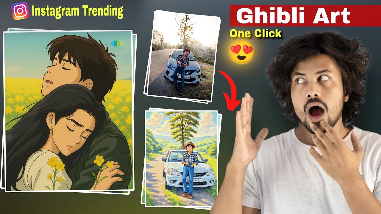 INSTAGRAM Trending Ghibli art Image Create करें 🤩( 1 Click मैं ...