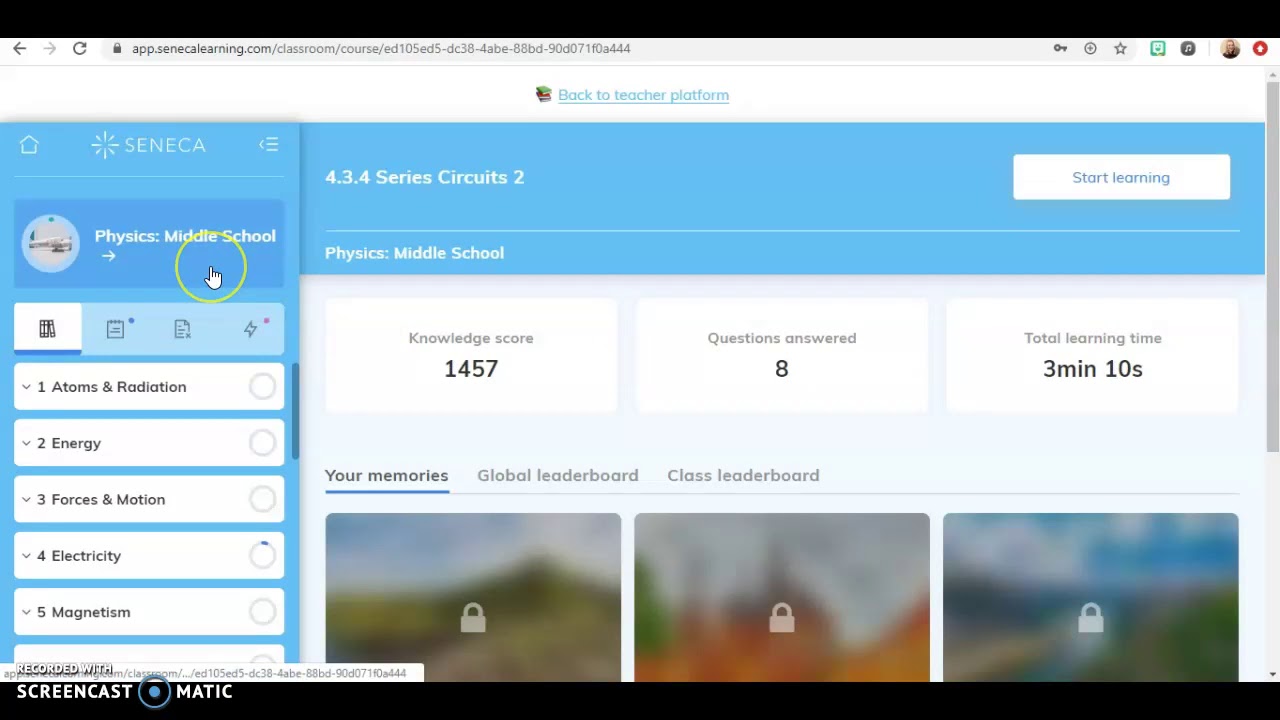 Locating Upcoming Assignments on Seneca Learning - YouTube