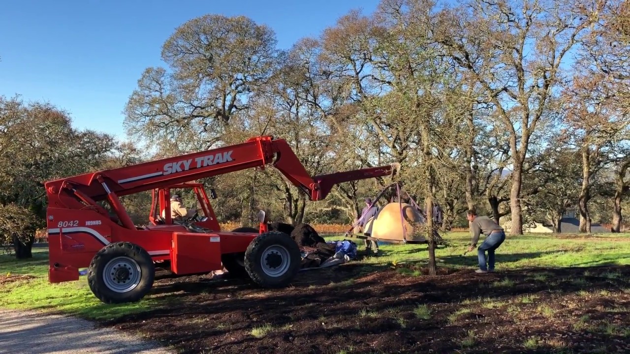 Pizza Oven Delivery w/All Terrain Forklift - YouTube