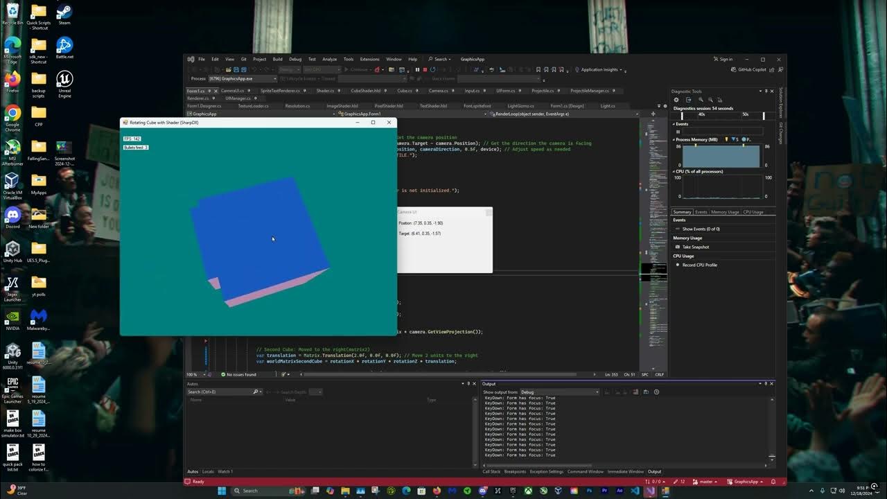 Custom Game Engine Camera Movement & UI Test - YouTube