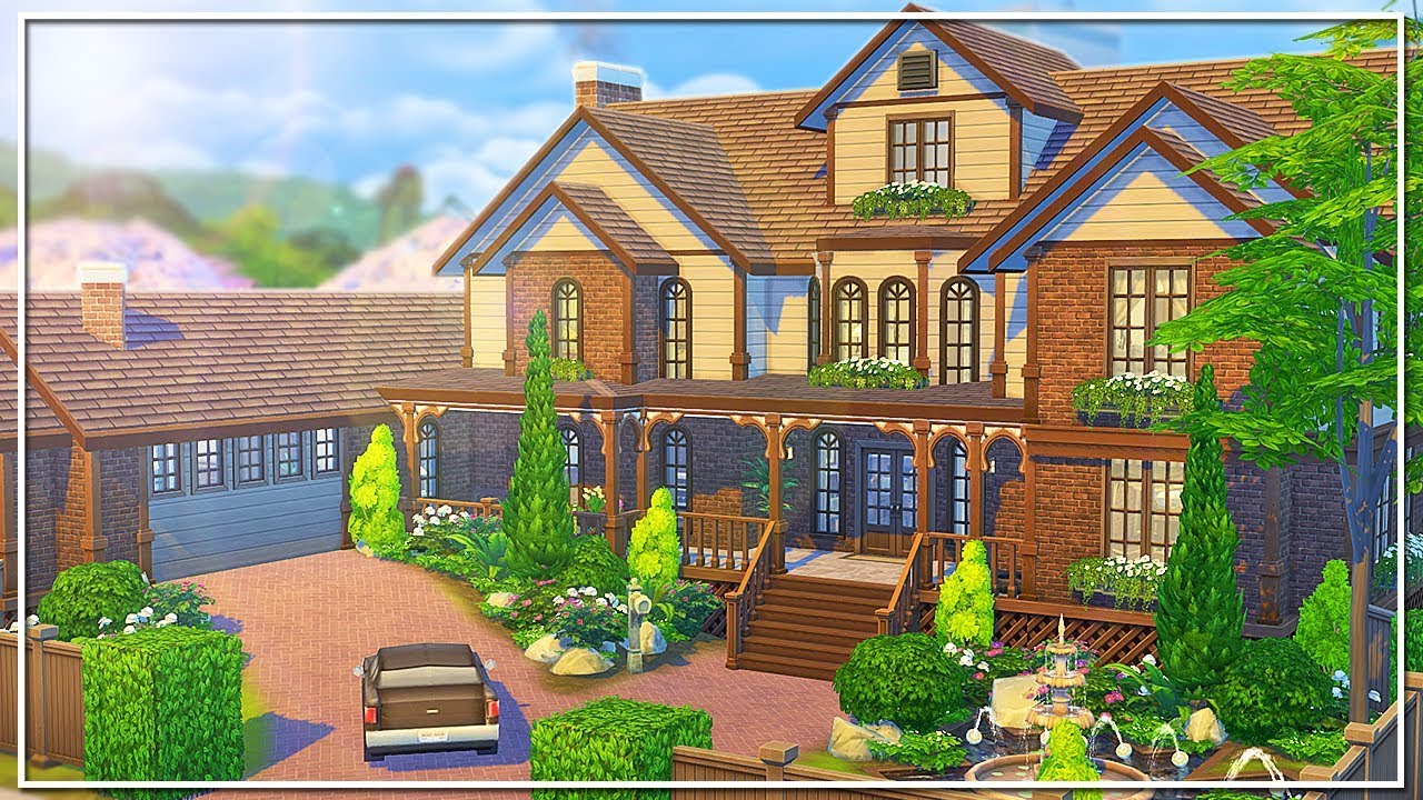 8 SIM BASE GAME FAMILY HOME || The Sims 4: Speed Build - YouTube