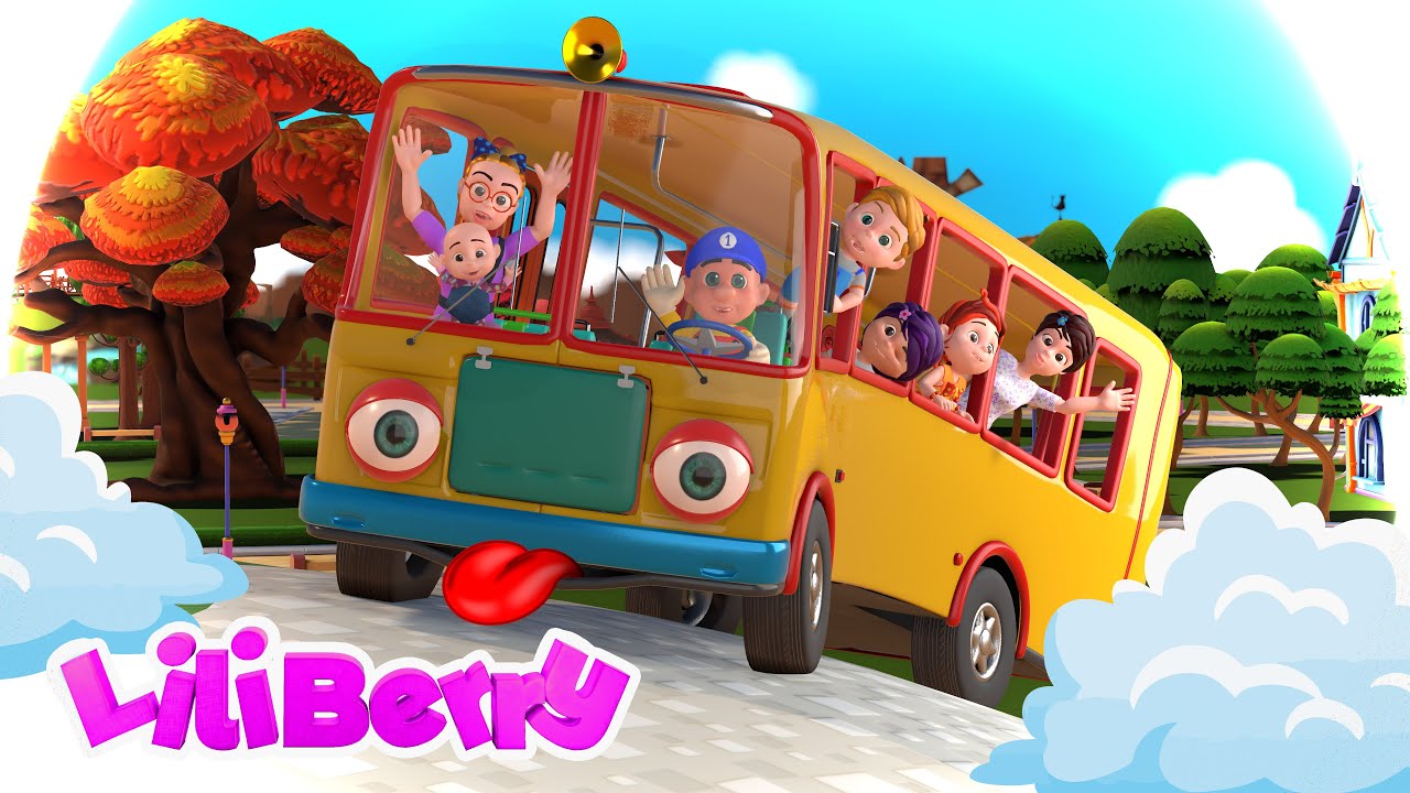 Wheels On The Bus With Counting Numbers Song | Liliberry Nursery Rhymes ...