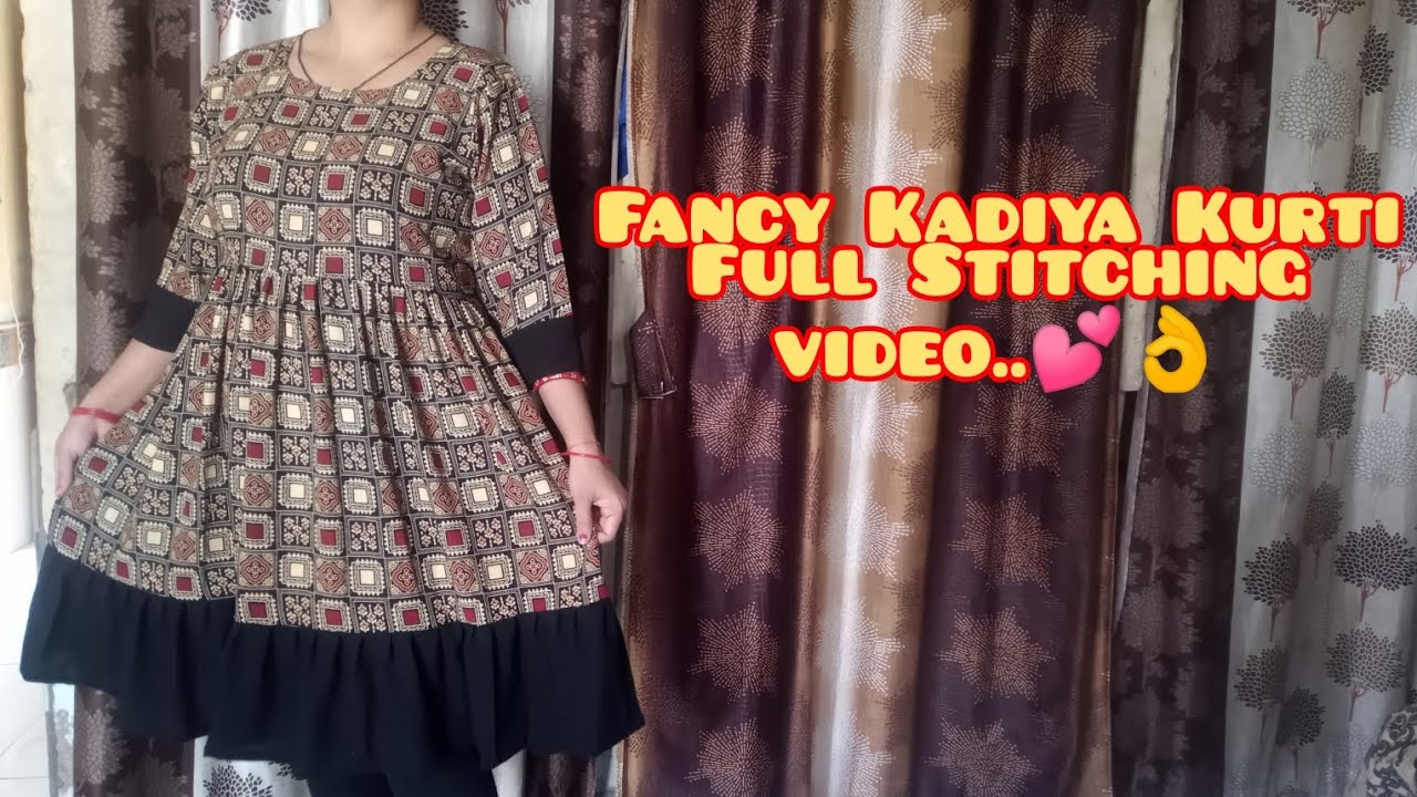 kedia style full gher kurti ki silai ka full video😍⭐@LaddooKiTailorMom ...