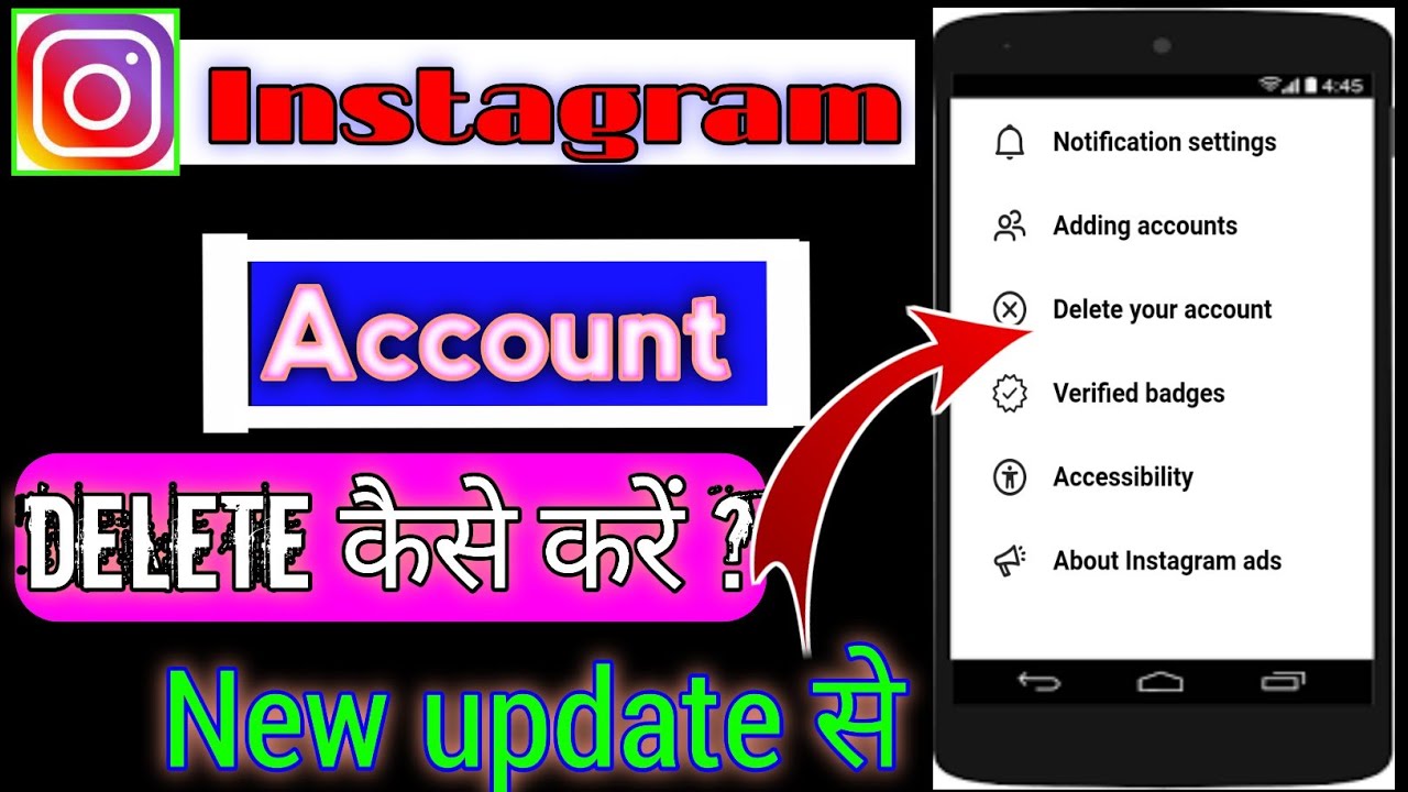 How to delete instagram account | Instagram account delete kaise kare ...
