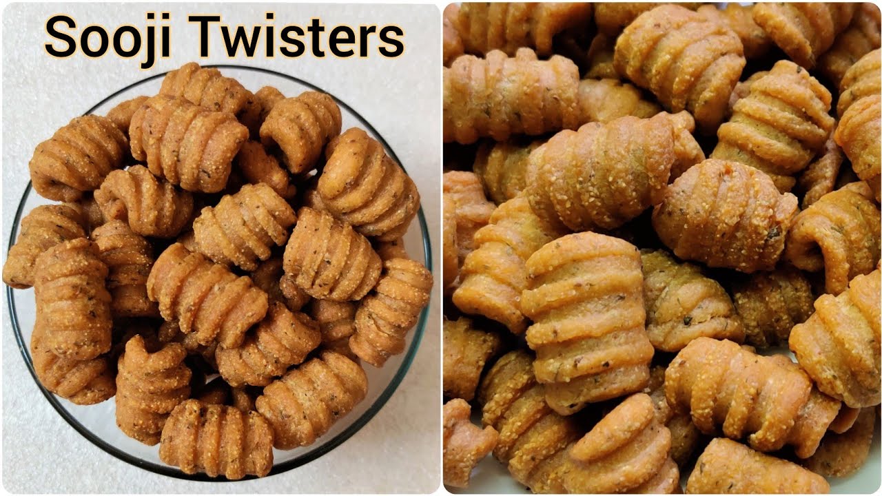 Sooji Twisters | Tea Time Snacks Recipe | Suji Snacks | Suji ke Twister ...