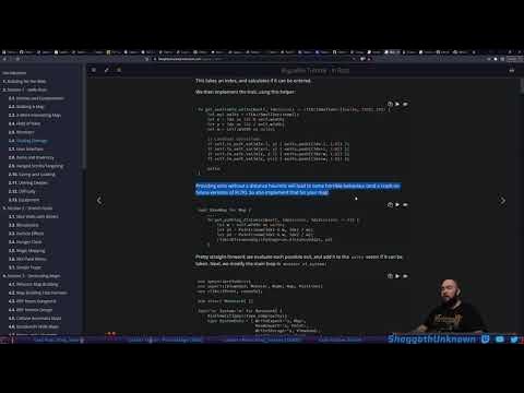Coding Stream 15 - Roguelike Tutorial in Rust (Combat and User Interface) - 10 October 2022 ...