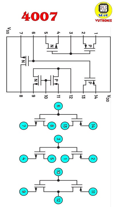 [SGeC] 4007 CMOS Analog-Digital IC | Dual Complementary Pair Plus ...