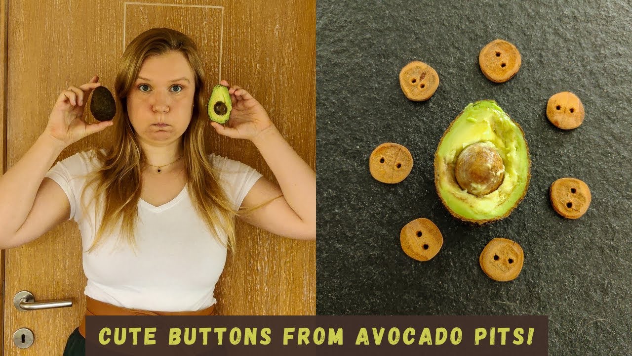 I made buttons from an avocado pit!! - YouTube