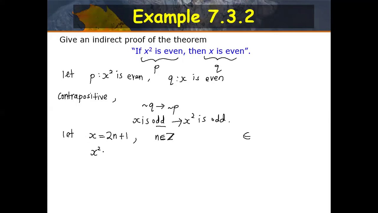 Chapter 7: Proof Techniques - Part 5 - YouTube
