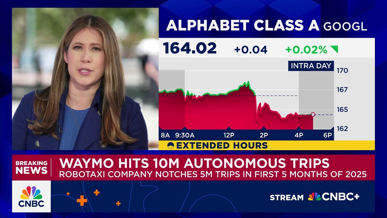 Waymo co-CEO announces 10 million autonomous trips milestone - YouTube