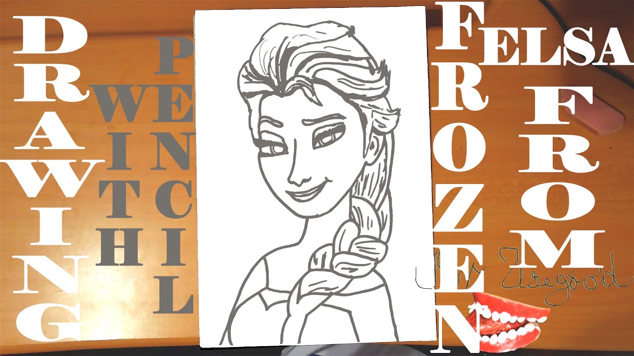 How to Draw ELSA from Frozen Easy | Hair with Braids | PENCIL | # ...