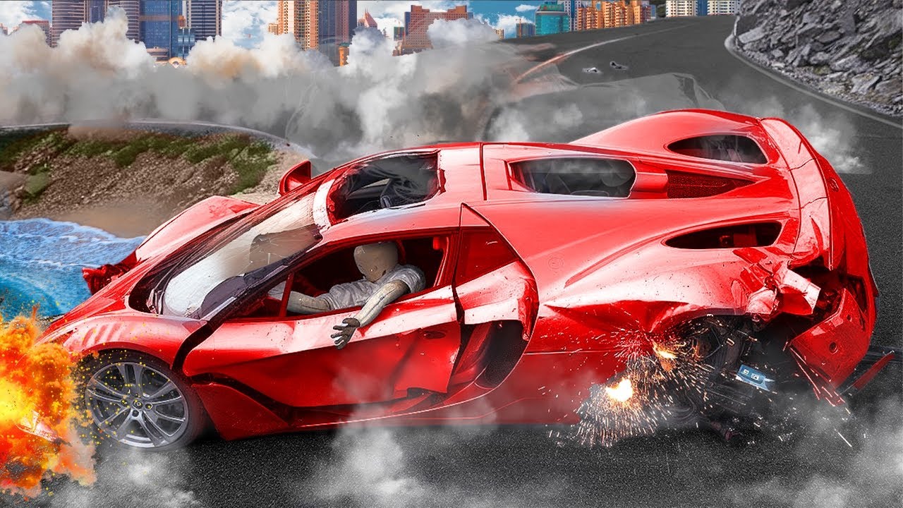 Rollover and Car Crashes🔥! Dangerous Objects #01 | BeamNG.Drive - YouTube