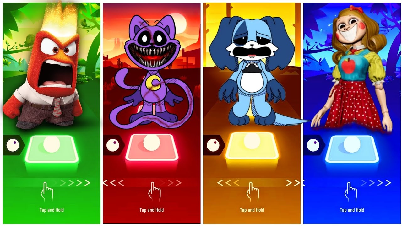 Smiling Critters vs Frowning Critters vs Inside Out 2 - Tiles Hop EDM ...