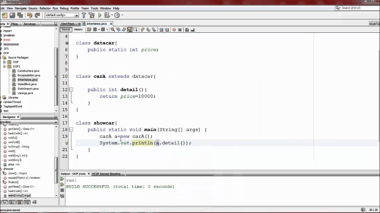 JAVA (OOP) 17: การสืบทอดคุณสมบัติ Inheritance (Extends) - YouTube