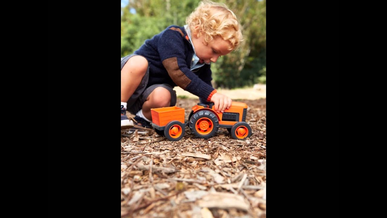 Review: Green Toys Tractor Vehicle, Orange - YouTube